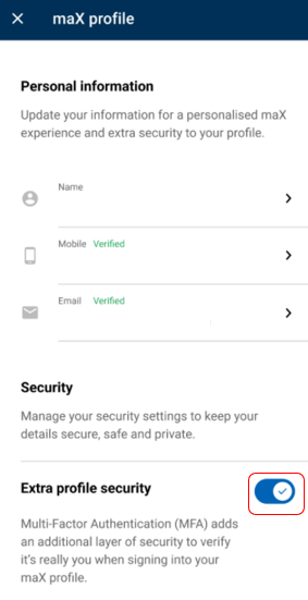 maX Account Management