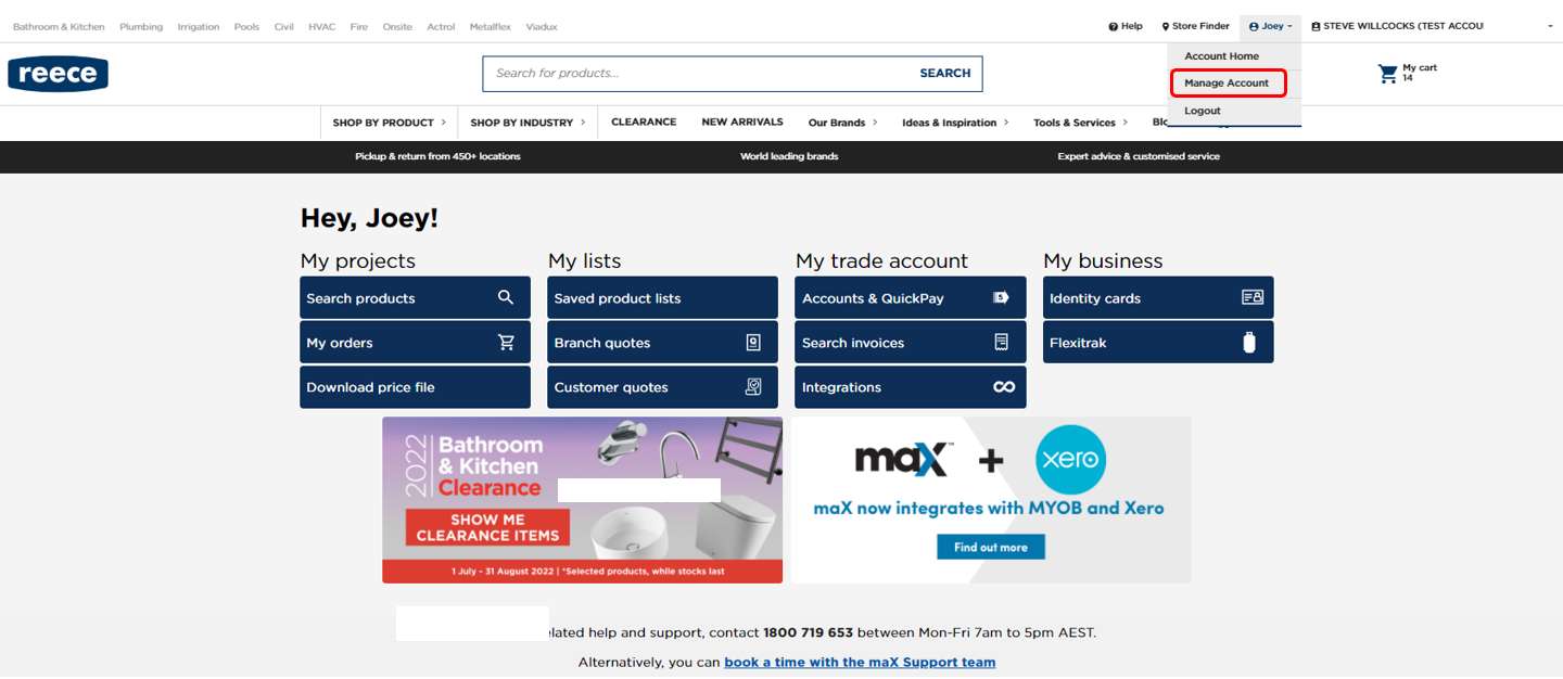 maX Account Management